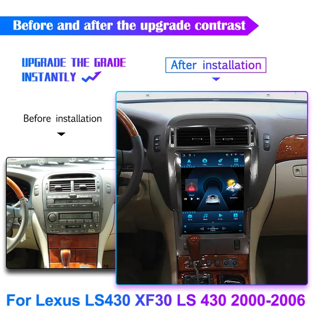 Android 11 car radio For Lexus LS430 XF30 LS 430 2000 -2006 multimedia ...