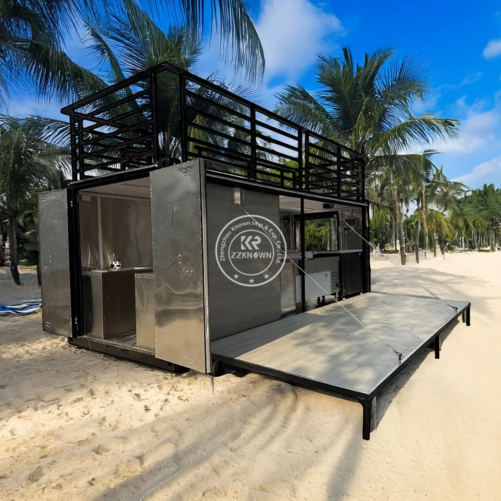 Container Coffee Shop Kiosk 20FT 40FT Prefab Shipping Container Cafe ...