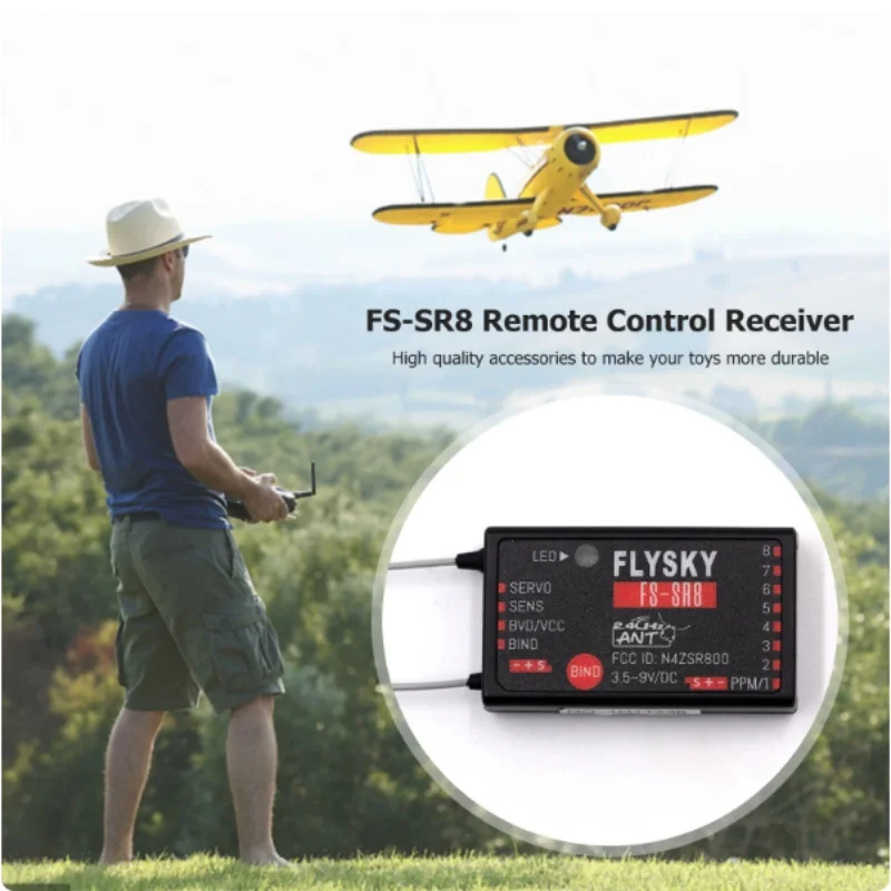 FlySky FS-SR8 2.4GHz 8CH ANT Mini RC Receiver - RCSkyLite