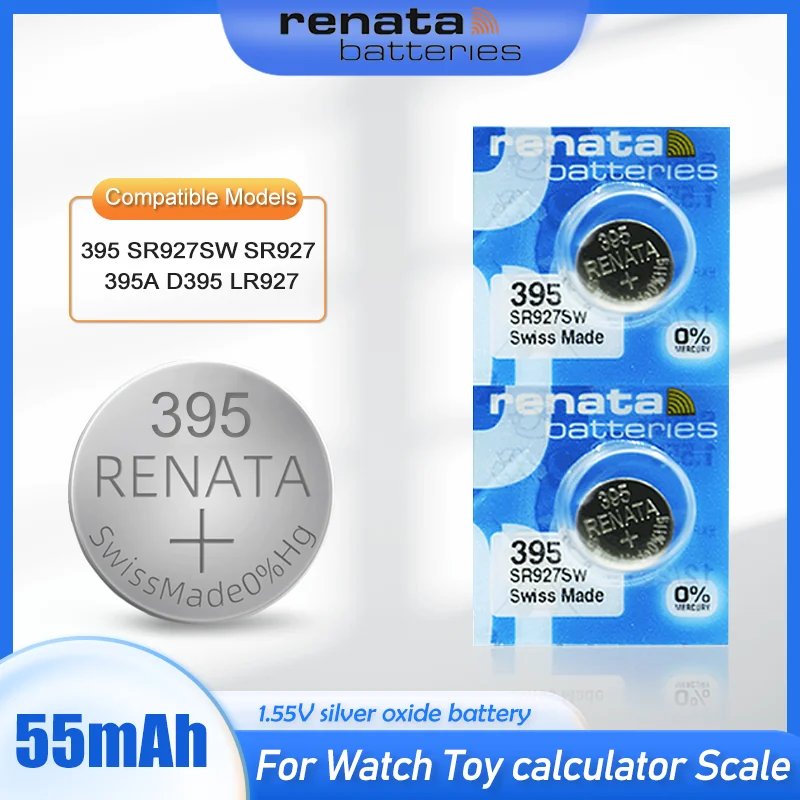Original Renata 395 SR927SW AG7 LR927 LR57 399 SP395 LR927W 1.55V ...