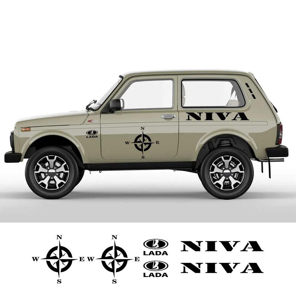 For-Lada-Niva-Off-Road-4x4-6PCS-Car-Door-Side-PVC-Stickers-Tuning-Auto ...