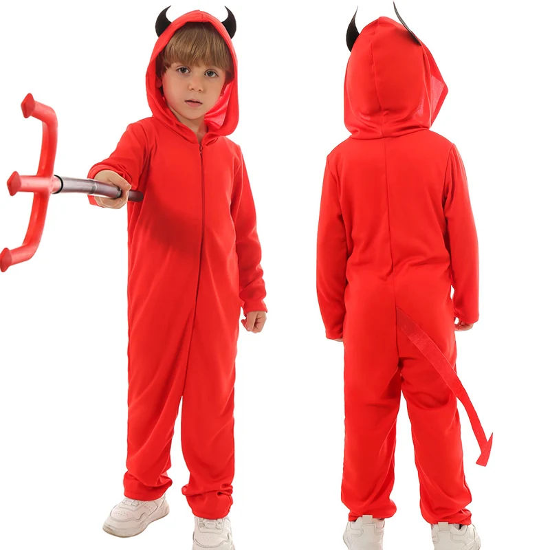 New-Boys-Girls-Role-Play-Cute-Imp-Bat-Costume-Hooded-Jumpsuit-Little ...