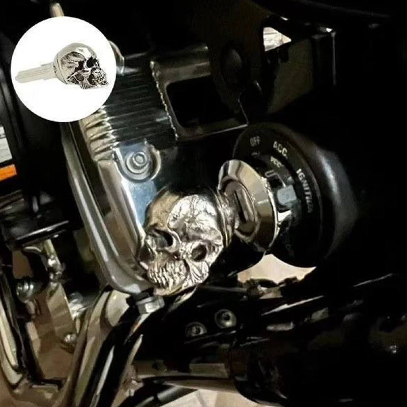 Metal Skull Head Key Accessory Universal Modified Key Cover For ...