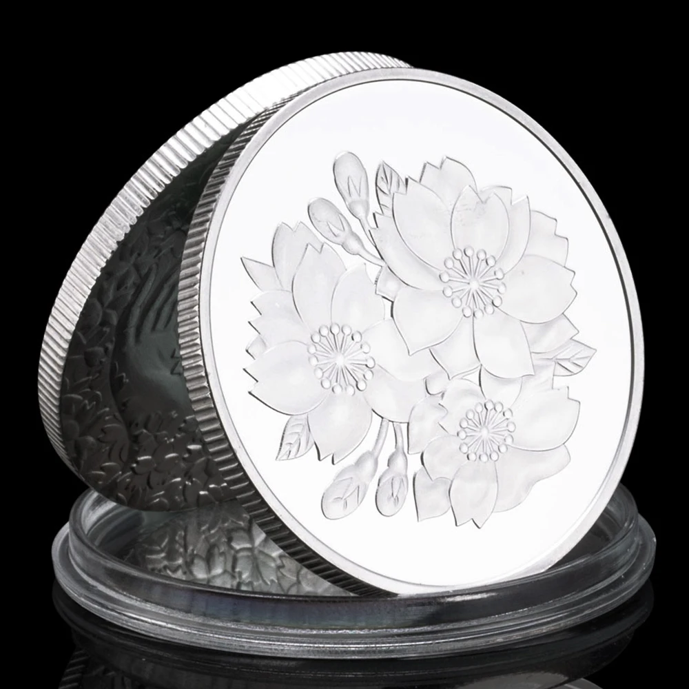 The-Goddess-of-Cherry-Blossoms-Souvenir-Coin-Silver-Gold-Plated ...