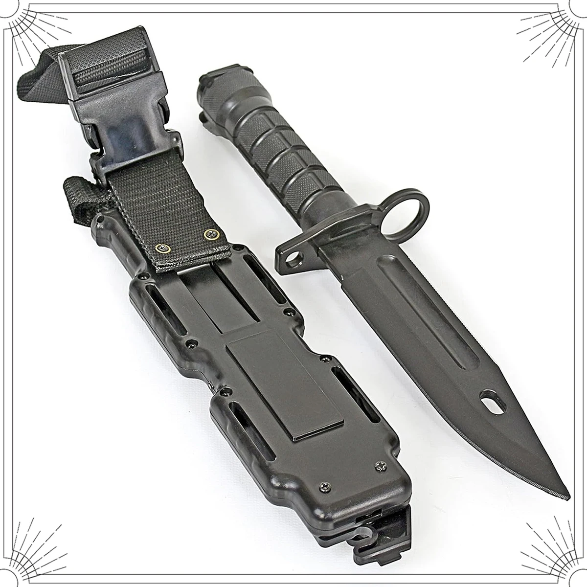 Fake-Plastic-Dagger-Rubber-Knife-Training-with-Sheath-Flexible-and-Soft ...