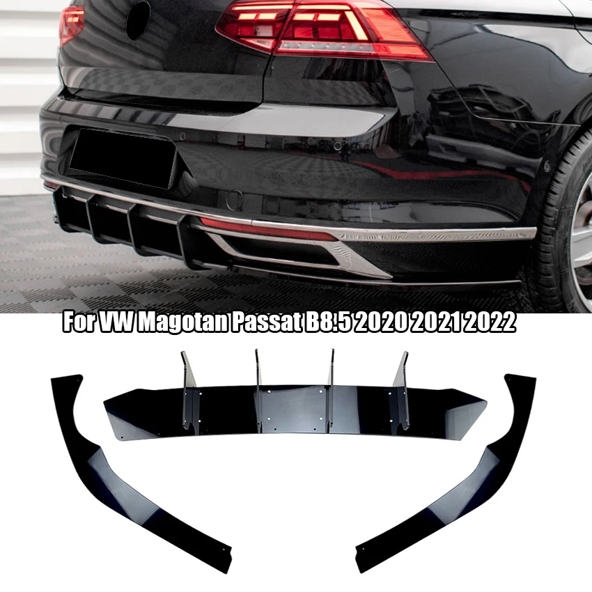 For-VW-Magotan-Passat-B8-5-2020-2022-Car-Rear-Bumper-Strip-Lip-Spoiler ...