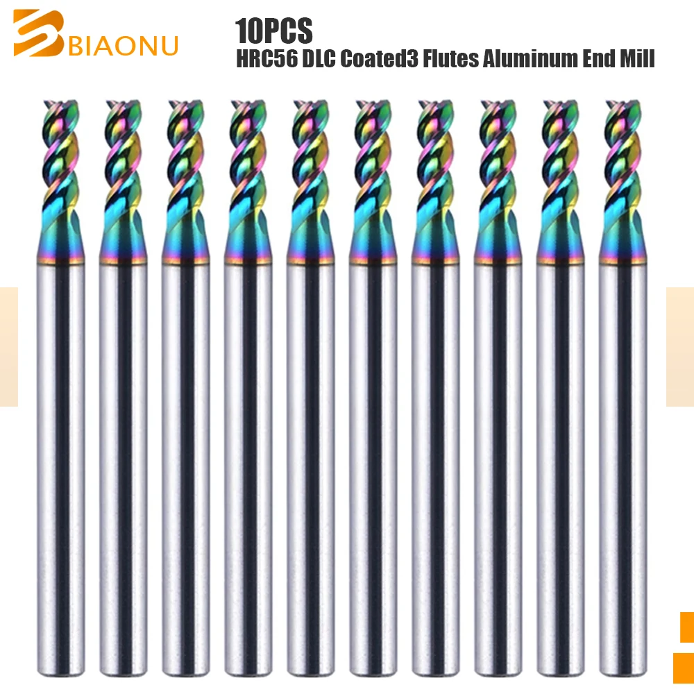 Biaonu-10Pcs-1mm-12mm-U-Slot-Milling-Cutter-for-Aluminum-HRC56-DLC ...