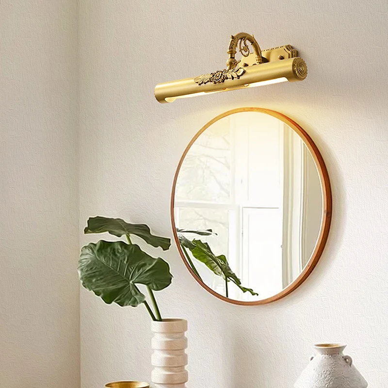 French-all-copper-mirror-front-lamp-bathroom-fill-light-non-perforated ...