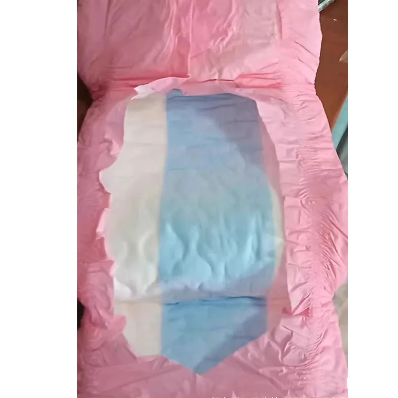 5pcs Oversize ABDL Pink White Adult Disposables Diapers Dry All Night ...