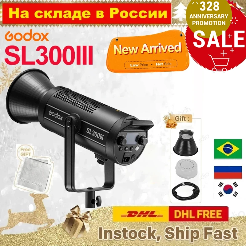 Godox-SL300III-300W-5600K-LED-Video-Light-white-Version-Bowens-Mount ...