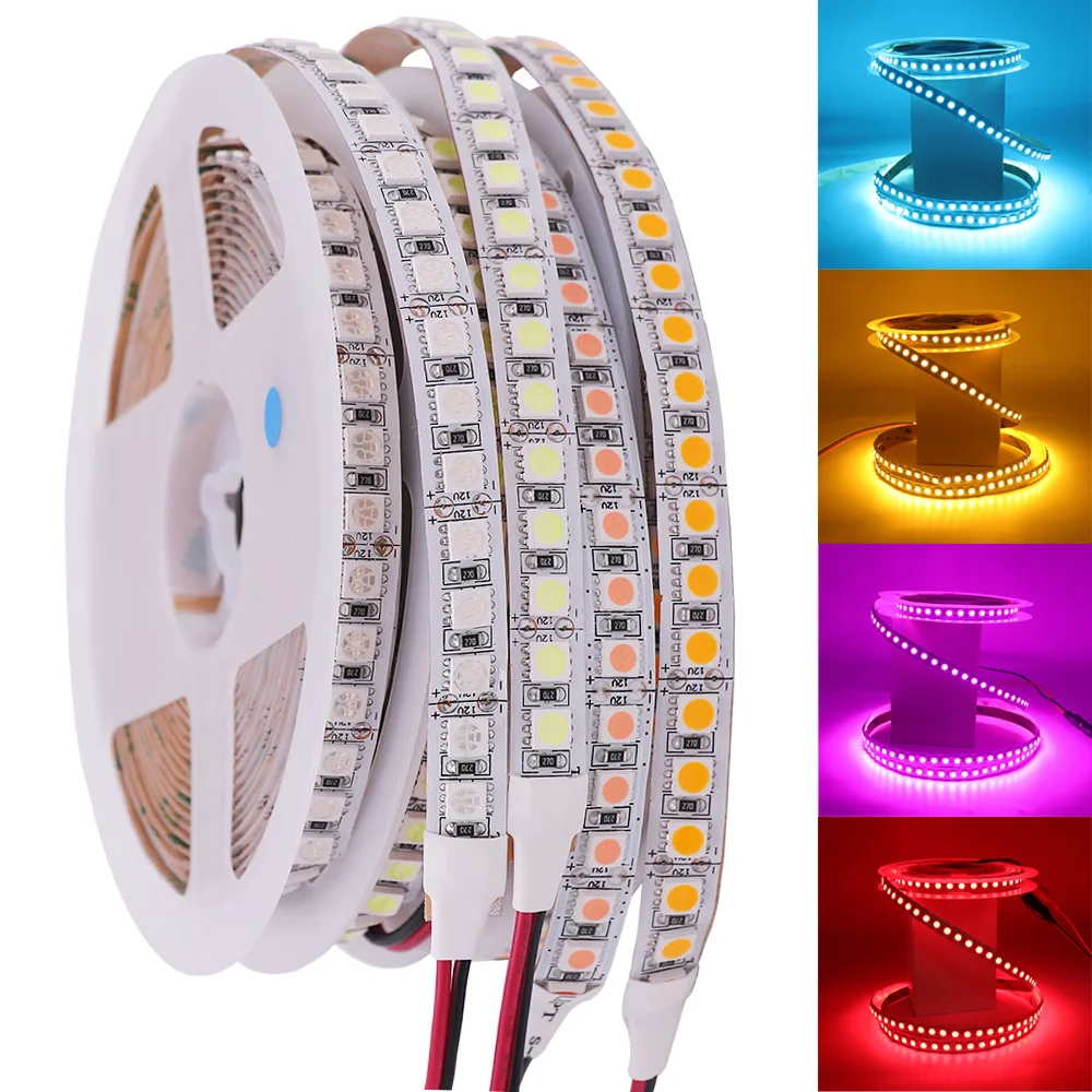 5M-LED-Strip-12V-Waterproof-Rgb-Tape-SMD2835-5050-Flexible-Ribbon-Diode ...