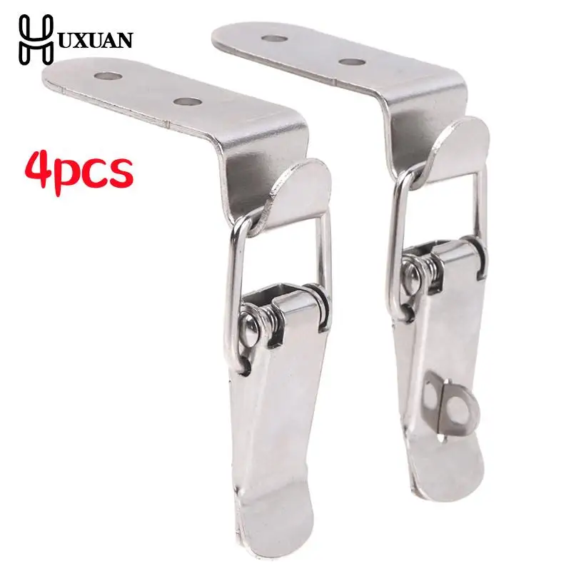 2-4pcs-90-Degrees-Duck-mouth-Buckle-Hook-Lock-Stainless-Steel-Spring ...