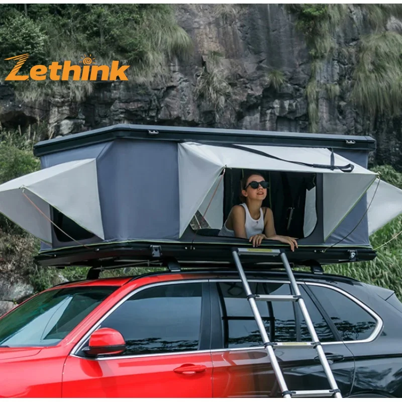 Foldable-Hard-Shell-Aluminum-Roof-Top-Tent-Outdoor-Camping-Hiking ...