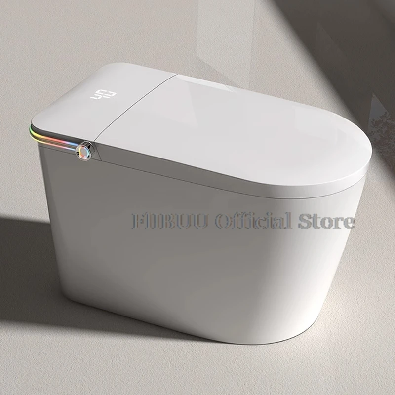 Elongated-Smart-Toilet-With-Bidet-Built-in-Water-Tank-No-Water-Pressure ...