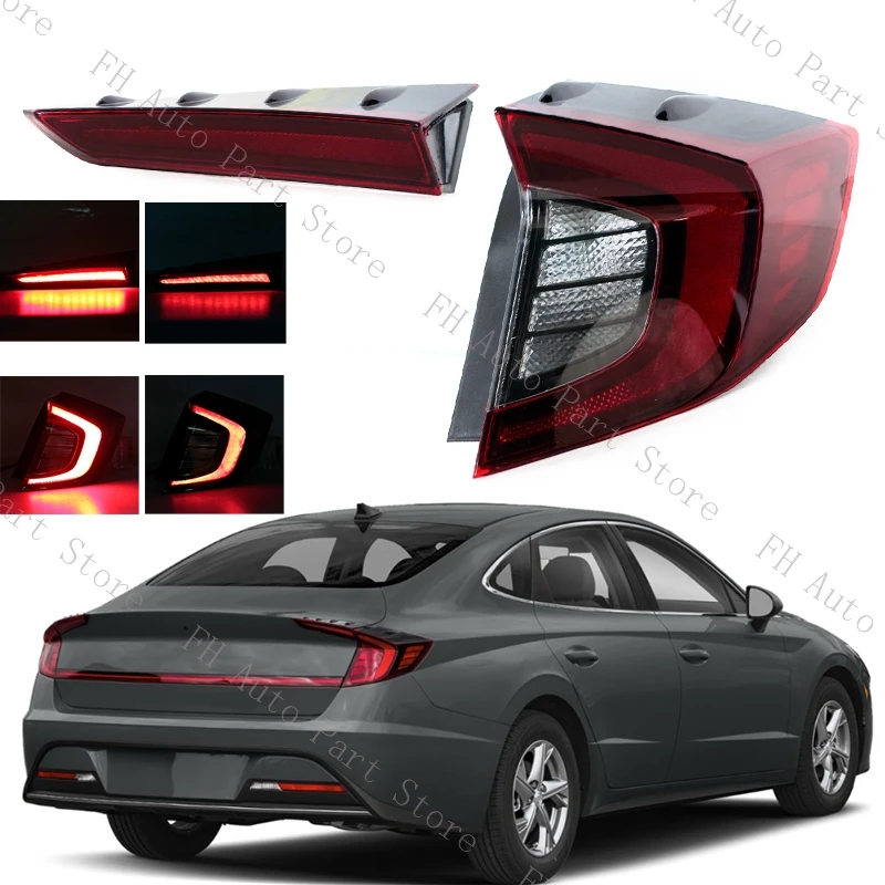 For-Hyundai-Sonata-10th-2020-2021-Rear-Bumper-Tail-Light-Taillamp-Brake ...