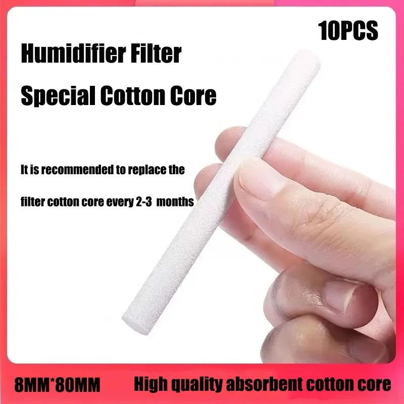 10Pcs-Pack-Humidifier-Filter-8mm-8cm-Replacement-Cotton-Sponge-Stick ...