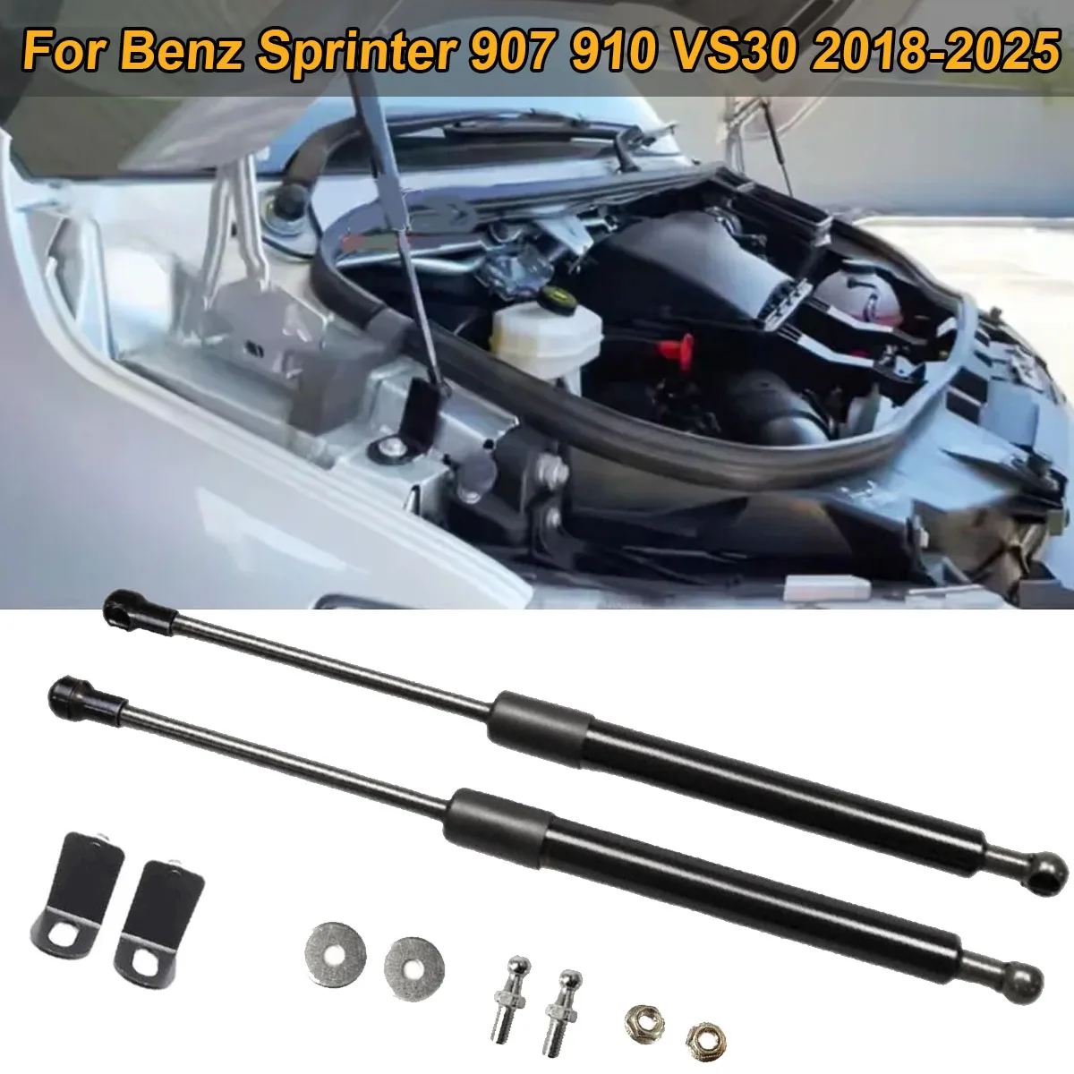 For Mercedes Benz Sprinter 907 910 VS30 2018-2024 Front Bonnet Gas ...