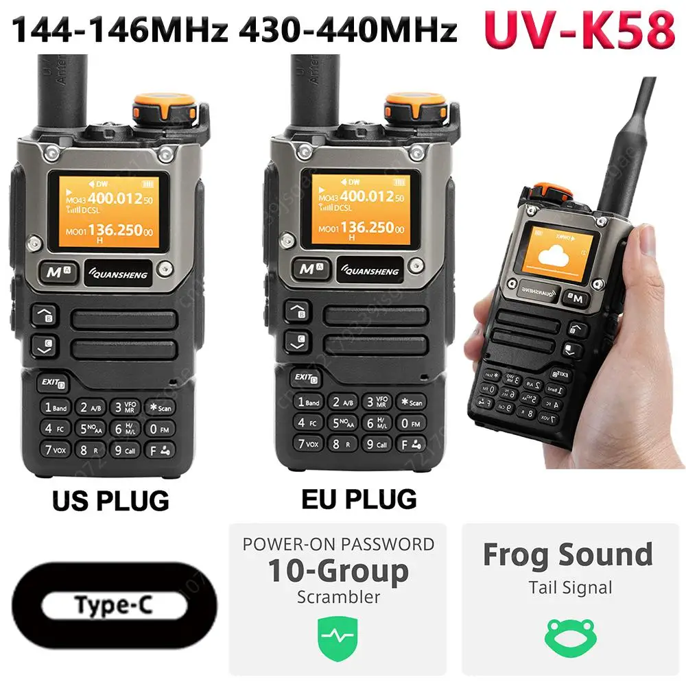 UV-K58-Portable-Multi-Band-Transceiver-US-Plug-Type-C-144-146MHz-430 ...