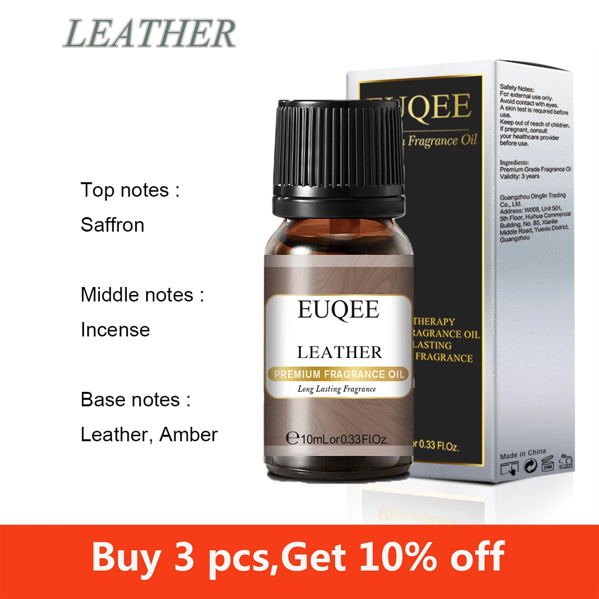 Euqee 10ml Fragrance Oil For Humidifier Diffuser Coconut Sea Breeze Bubble Gum Bay Rum Sweet ...