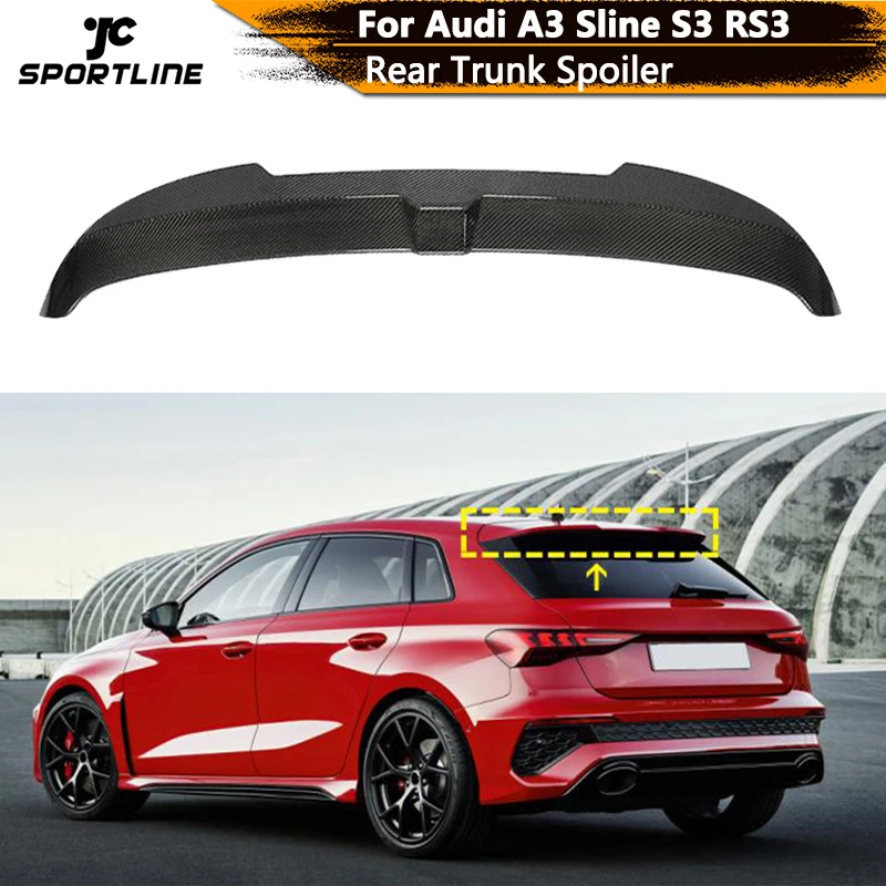 Car Rear Roof Spoiler Wing For Audi A3 Sline S3 Rs3 Hatchback 2021 2022 ...
