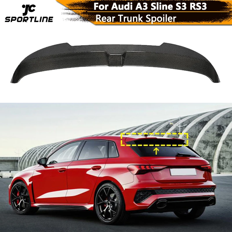 Car Rear Roof Spoiler Wing For Audi A3 Sline S3 Rs3 Hatchback 2021 2022 ...
