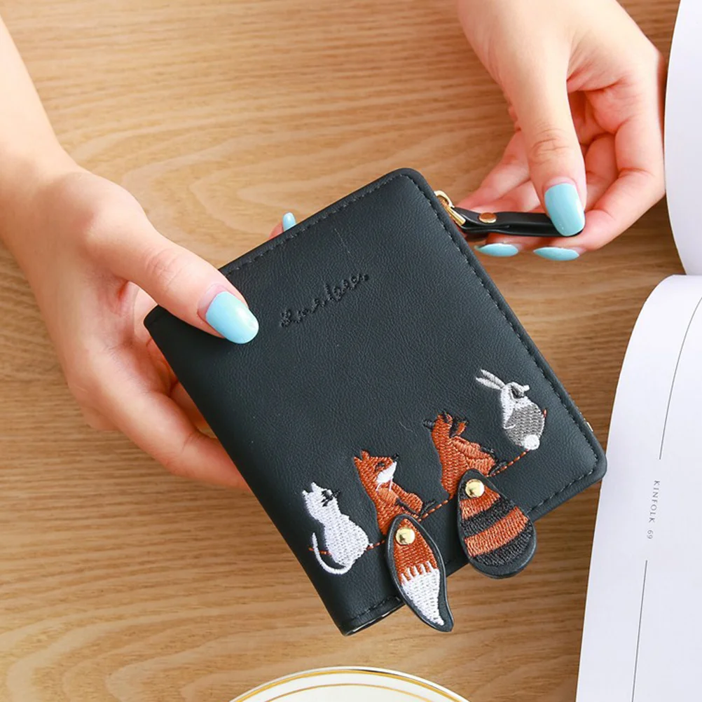 Cartera-con-estampado-de-Critter-bordada-para-mujer-y-ni-a-pr-ctica ...