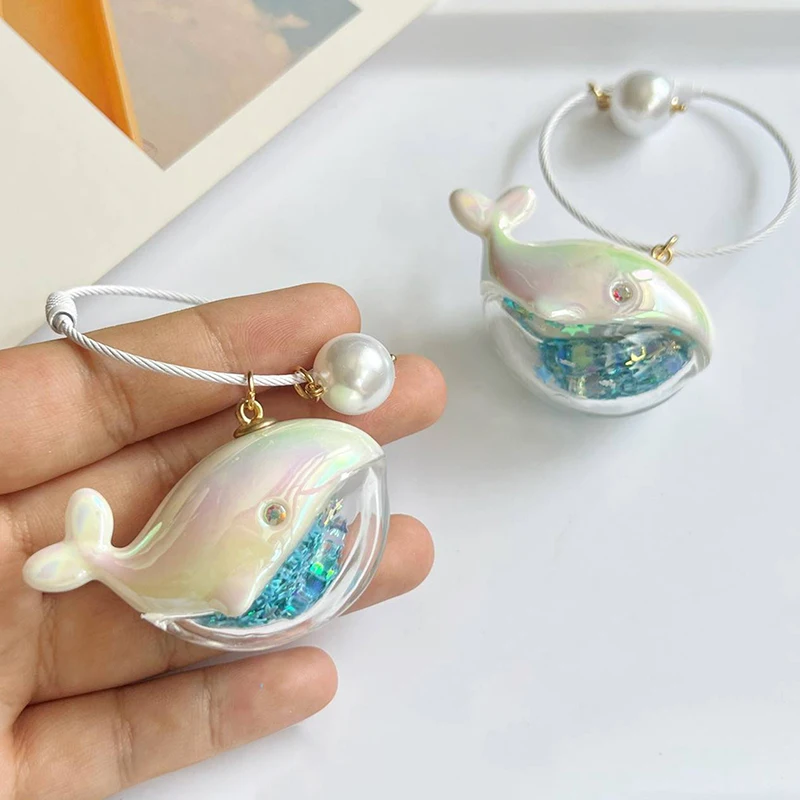 Cute Whale Dolphin Keychain Marine Animal Doll Kawaii Keyring Car Key ...