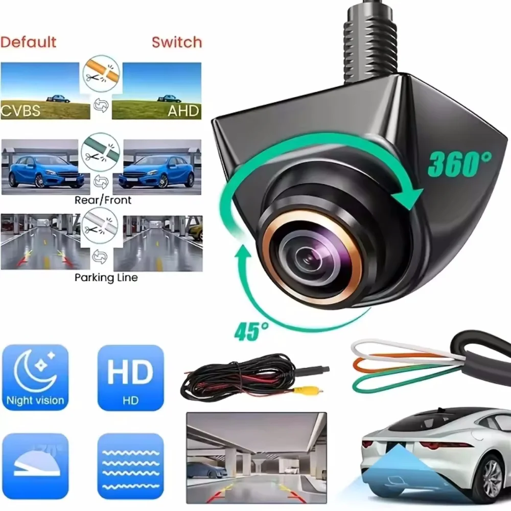 Car Rear View Camera CVBS AHD 720P 1080P HD Reversing Rear Camera 170 ...