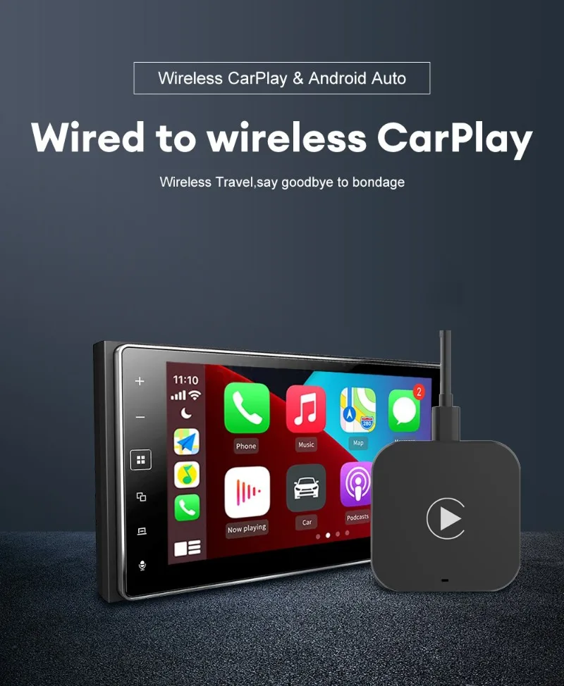 Carplay et android - Adaptateur Carplay sans fil, Android Auto, OEM, Filaire à sans fil, Rapide ...