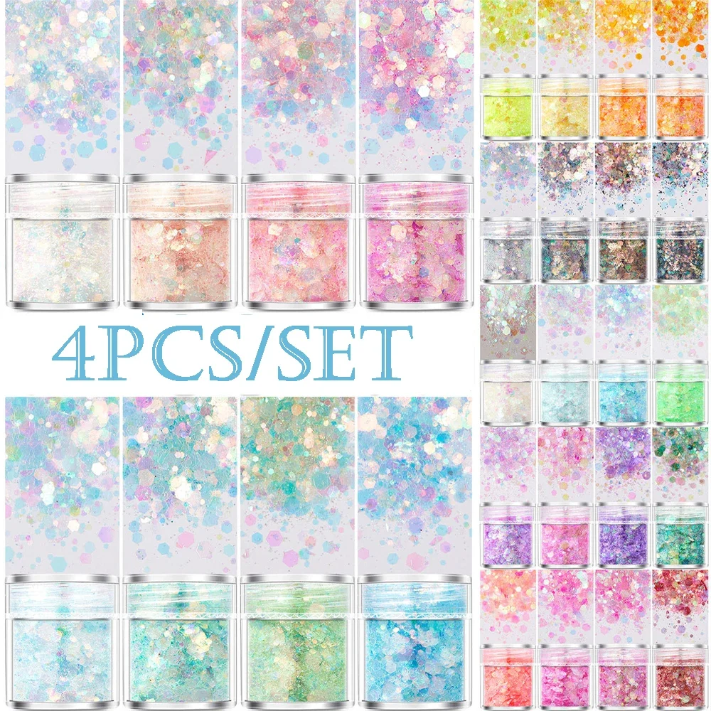15Color-Candy-Color-Nail-Art-Glitter-Set-Shiny-Holographic-Chunky ...