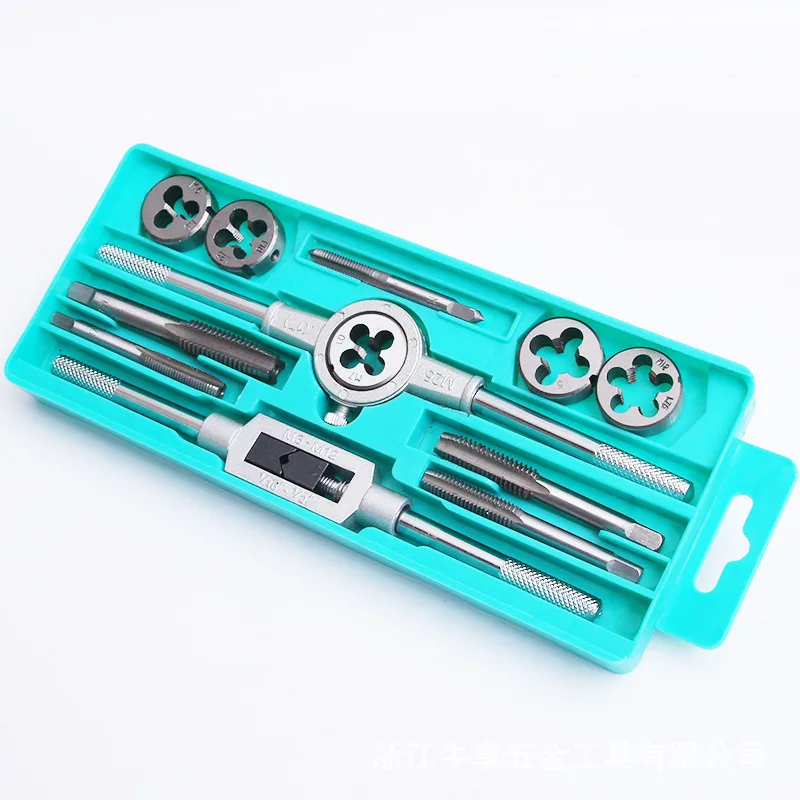 12pc-tap-die-set-Manual-tap-punching-and-tooth-tapping-plate ...