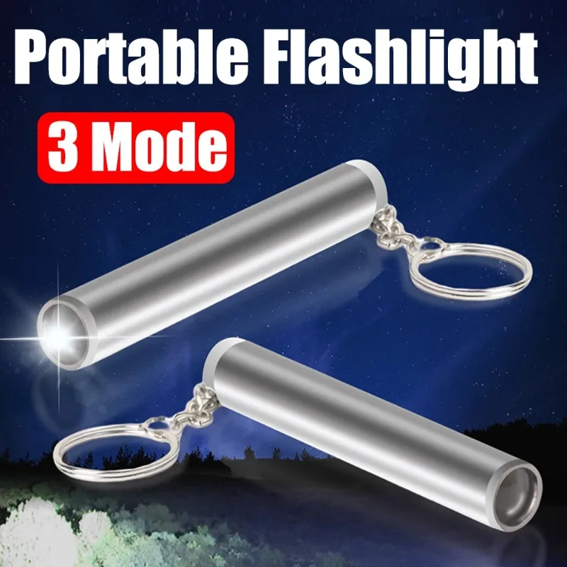 Mini Keychain Flashlight AAA Battery Powered Portable Multi-function ...
