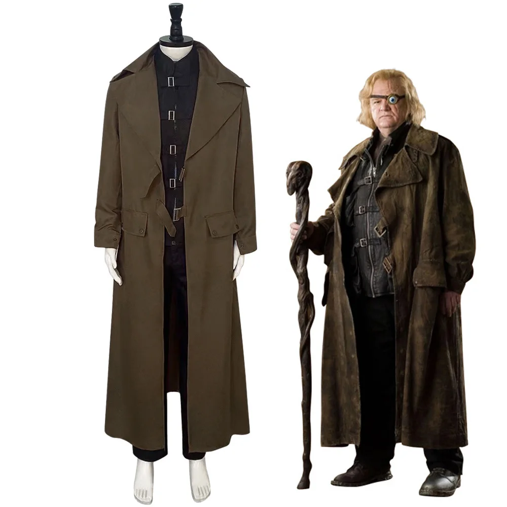 Alastor Moody Mad-Eye Cosplay Brow Trench Coat Black Vest Pant ...