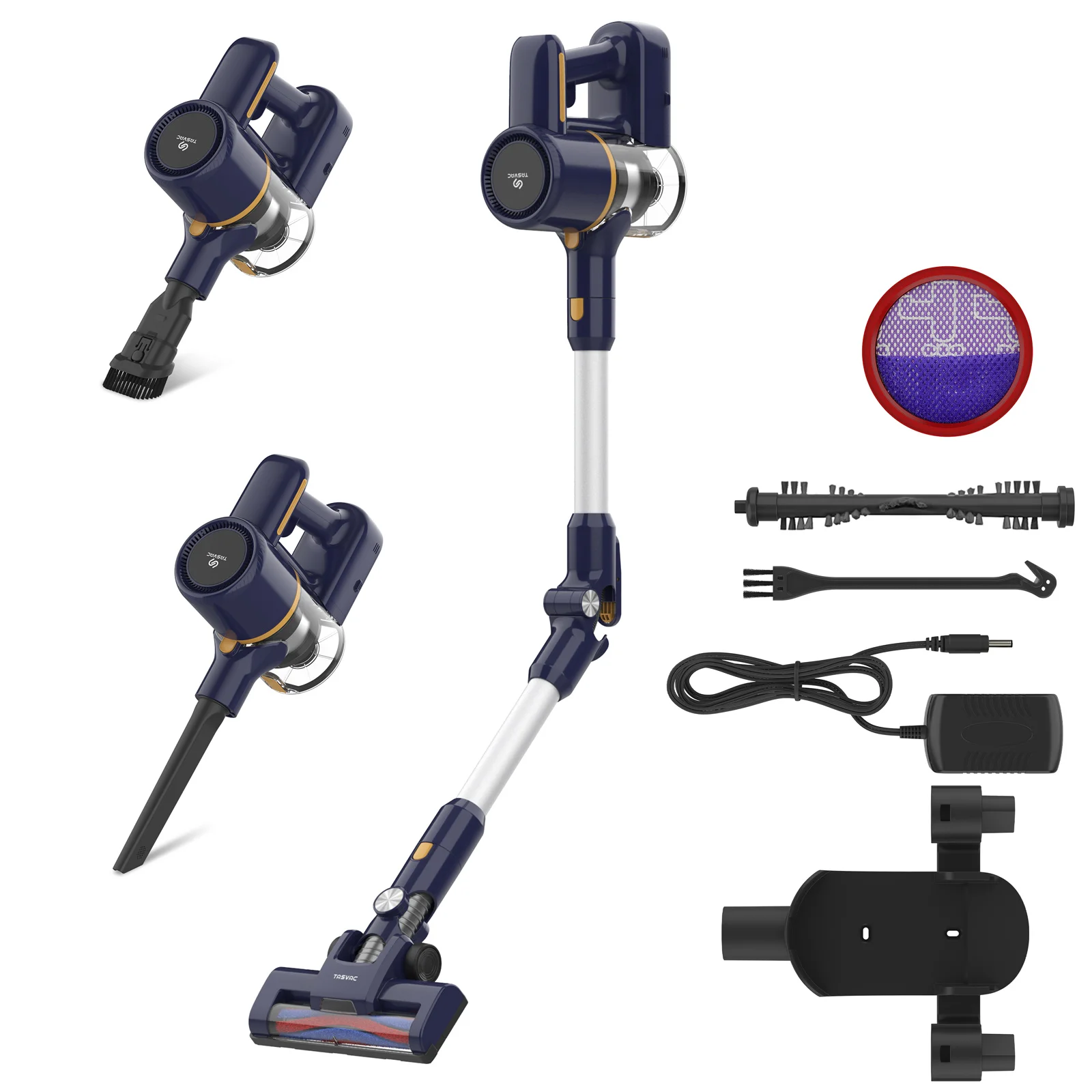 TASVAC N7 22kpa Cordless Stick Vacuum Cleaner, Foldable 6 in 1 Bagless ...