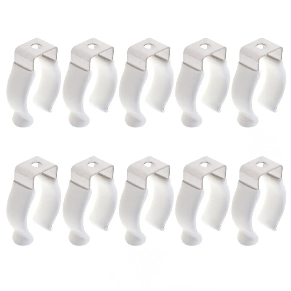 10pcs-T8-Stainless-Steel-Plastic-Coating-U-Clip-Holder-Bracket-for ...