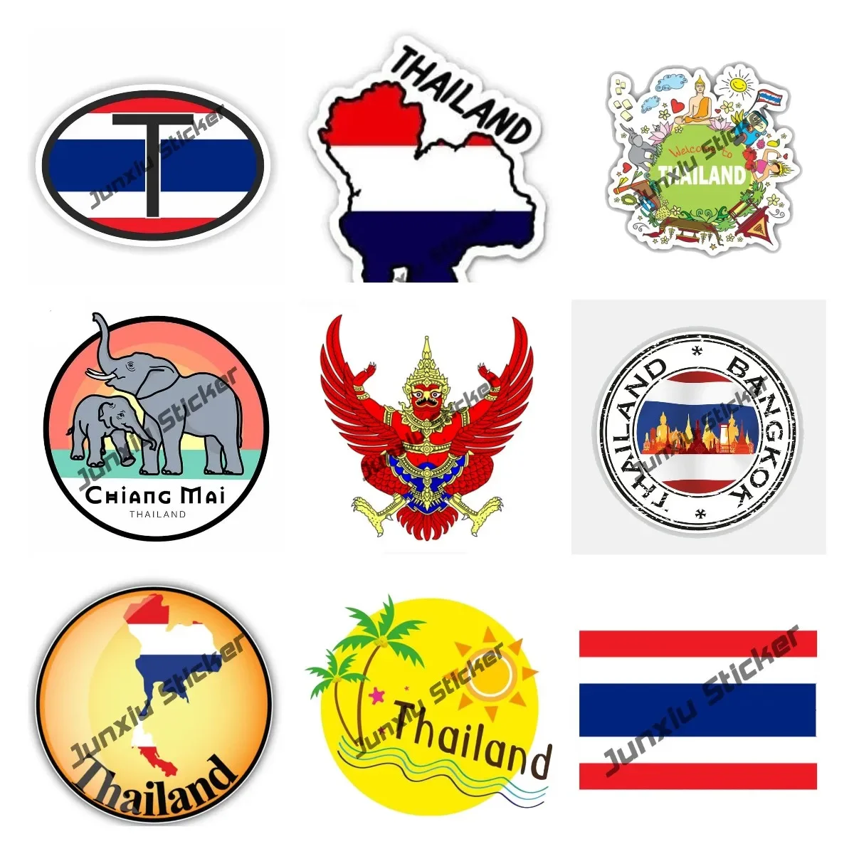 Creative-Stickers-Thailand-Flag-Decal-Thailand-Country-Code-Flag-Map ...