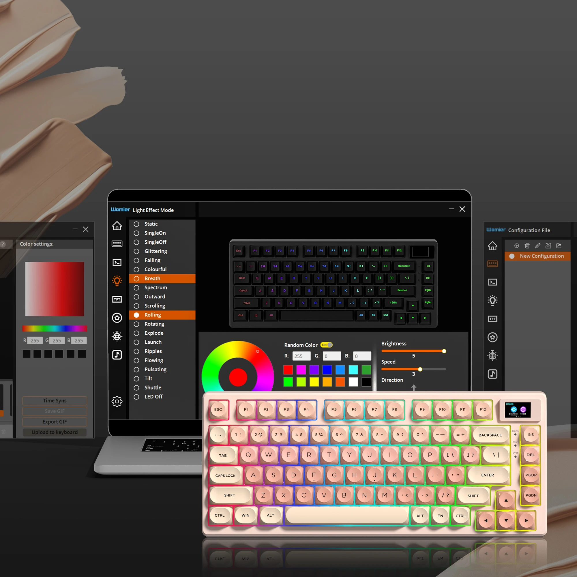 Womier S-K80 75% Gasket Mounted Mechanical Keyboard Hot Swap RGB Gaming ...