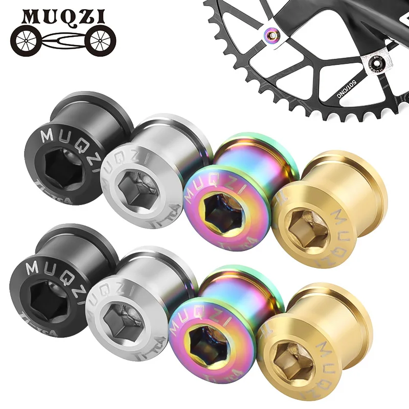 MUQZI-5-Pair-TC4-Titanium-Alloy-Chainring-Screws-Crank-Chain-Ring-Bolts ...