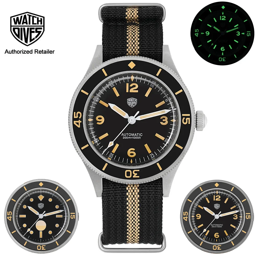 Watchdives-50-Fathom-Mechanical-Watch-NH35-Movement-40mm-Vintage ...