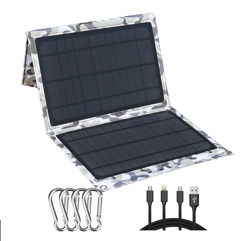 Portable Solar Charger Solar Panel 5V 15W for Mobile Phone Waterproof ...