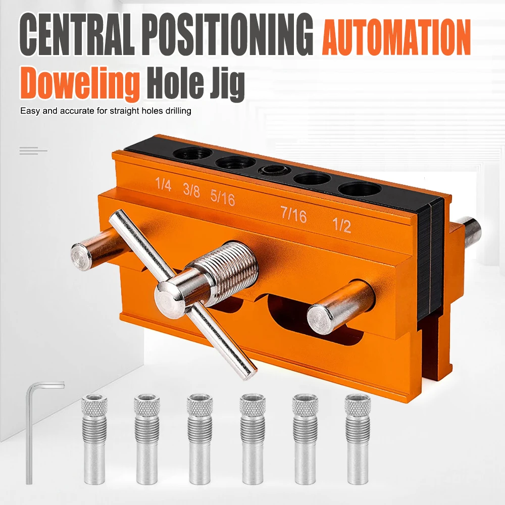 Self-Centering-Doweling-Jig-Kit-Vertical-Center-Puncher-Pocket-Hole-Jig ...