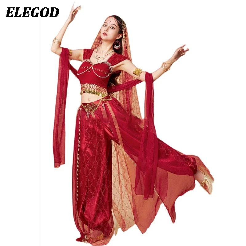 Ladies Belly Dance Costume Set Adult Oriental Bellydance Indian Dance ...