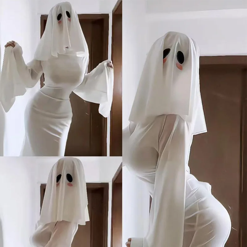 Disfraz De Anime Para Mujer Fantasma Xingzi Disfraz De Halloween Capa