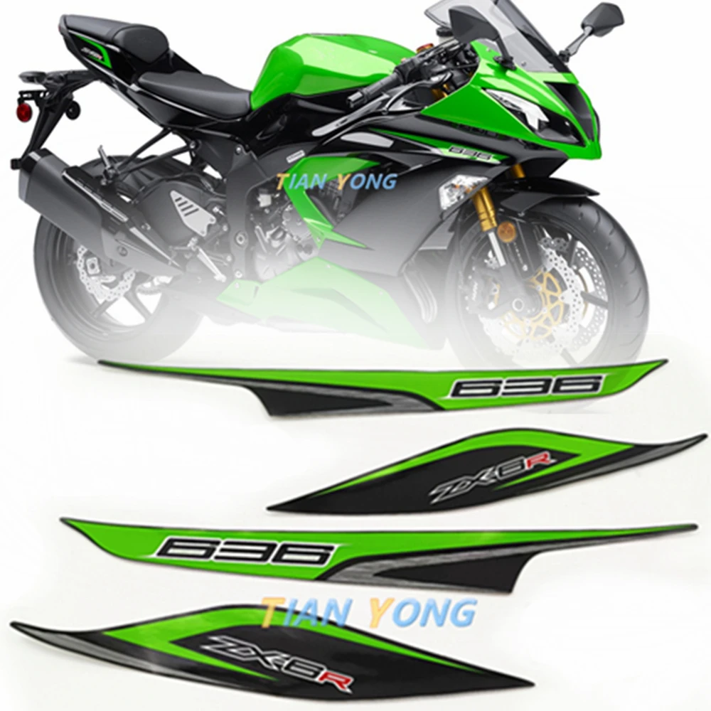 For-Kawasaki-636-ZX6R-ZX-6R-2013-Universal-Fairing-Full-Kit-Emblem ...