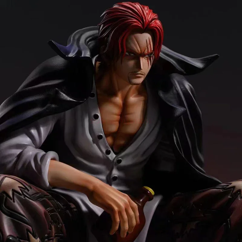 One Piece King Gk Anime Statue Model Red Hair Four Kings Shanks Bt Sit ...