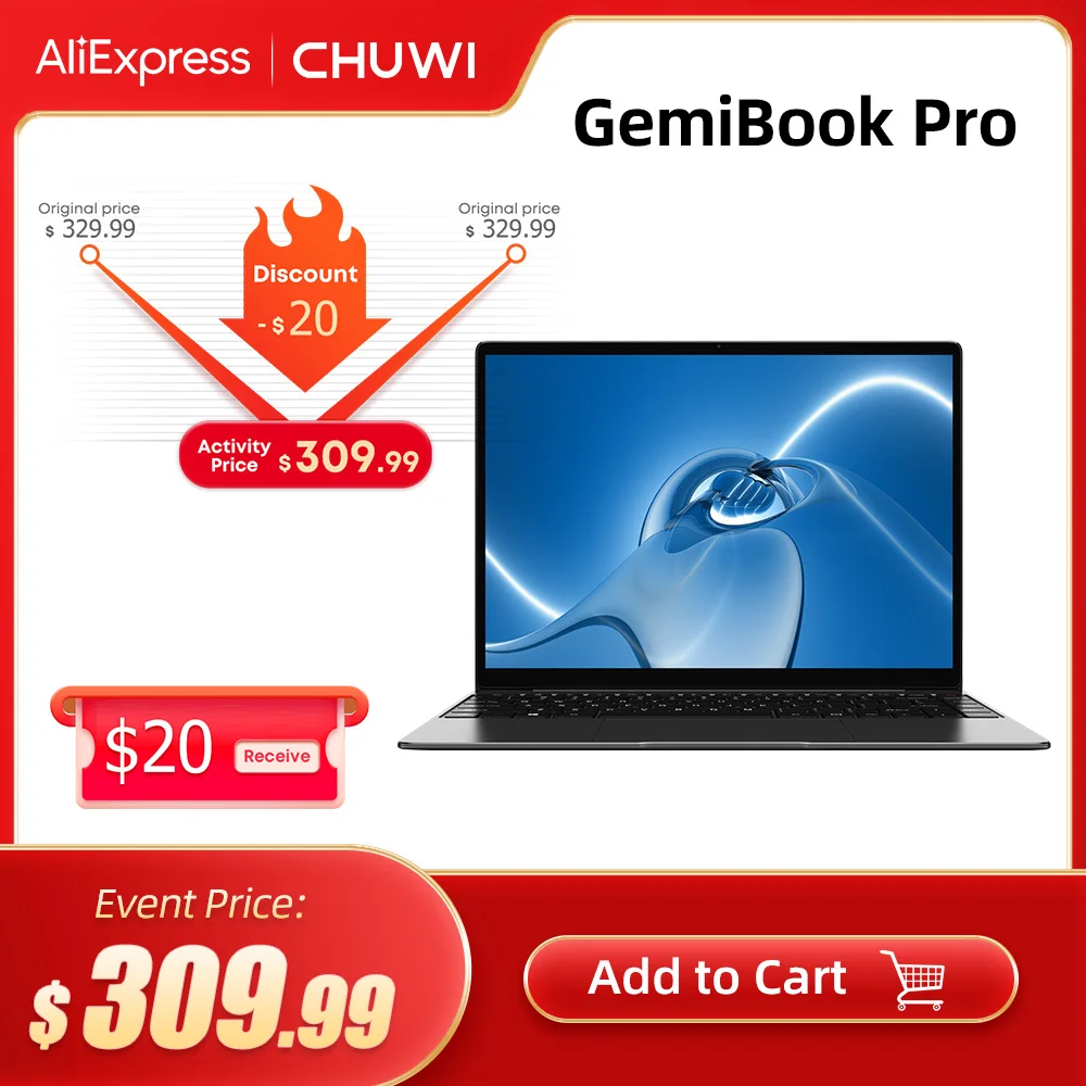 Chuwi Gemibook Pro 14 Inch 2k Screen Laptop 8gb Ram 256gb Ssd Intel ...