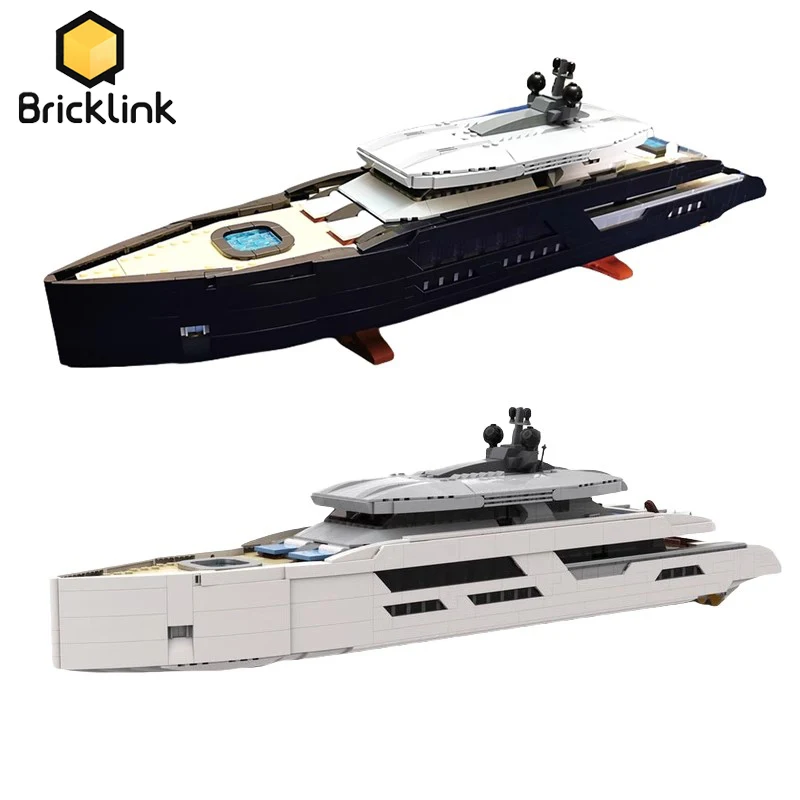 Bricklink MOC City Boat Ideas Midi-Scale Luxury Yacht Sets White and ...