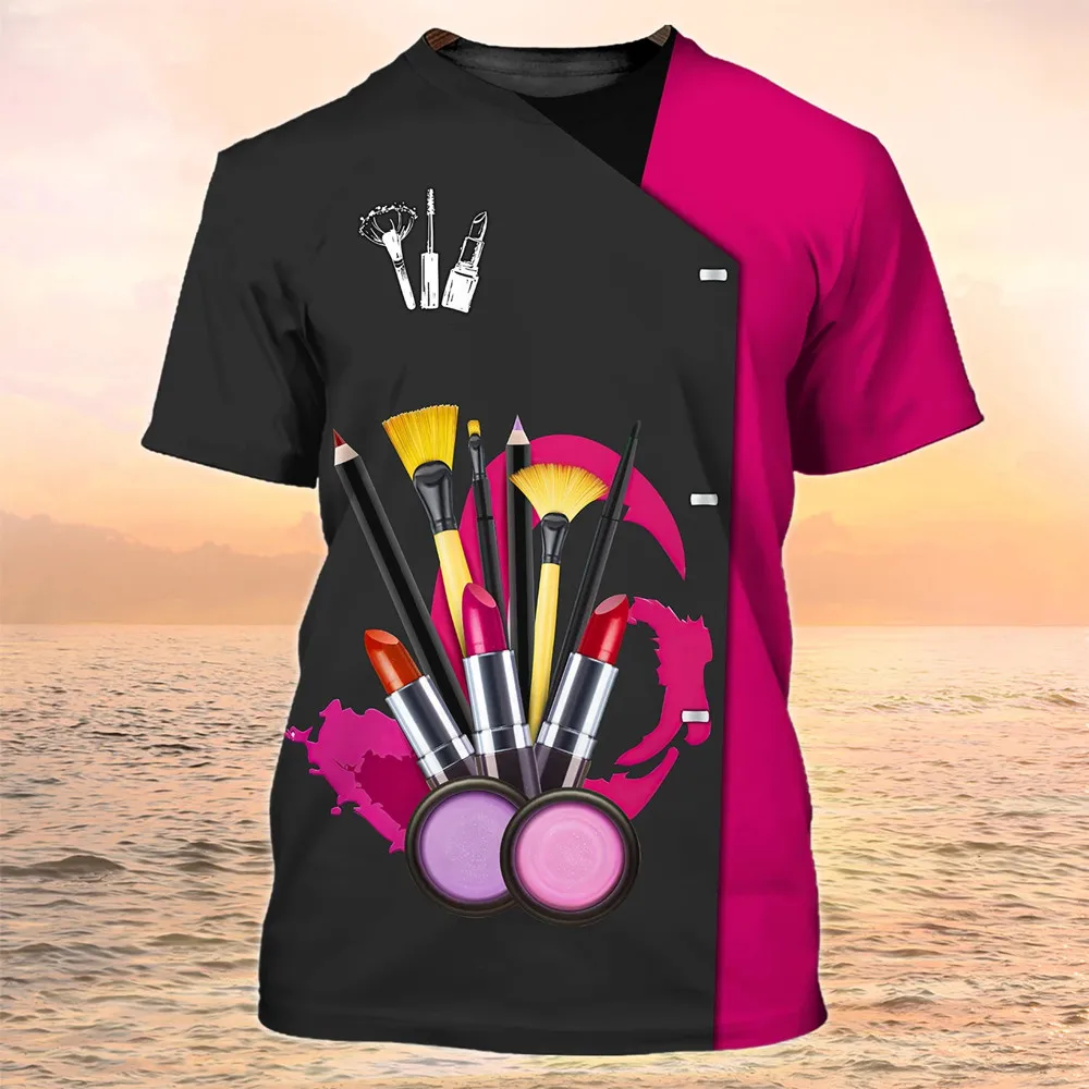Makeup Artist Shirt Women's T shirt Summer Cosmetic Beauty Print ...