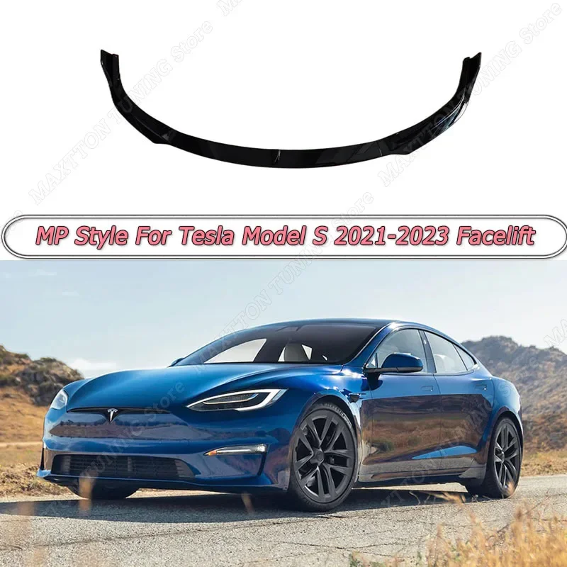 MP-Style-For-Tesla-Model-S-Plaid-2021-2023-Front-Bumper-Lip-Chin ...