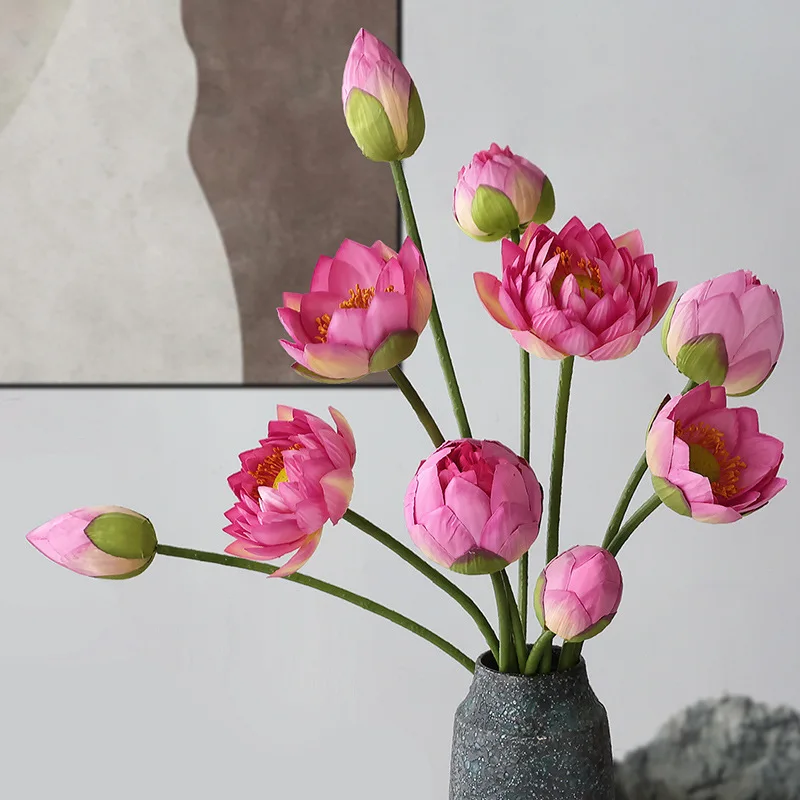 75cm-Artificial-Lotus-Flower-Leaf-Lotus-Pod-Home-Decoration-Living-Room ...